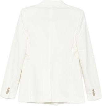 Tagliatore Double-Breasted Wool Blend Blazer - White