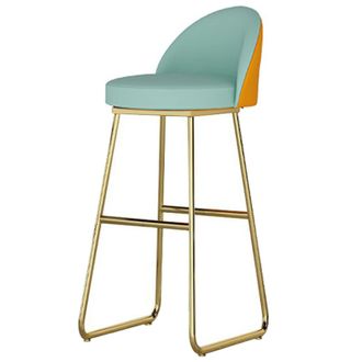 Generic Barhocker mit PU-Lederbezug, hohe Hocker mit R&uuml;ckenlehne und Metallbeinen, Fr&uuml;hst&uuml;cksst&uuml;hle f&uuml;r Bar, Theke, K&uuml;che und gewerbliche Nutzung