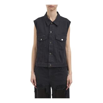 Haikure Ryder Satin Bull Gilet - - Jackets - Damen - Grau - M