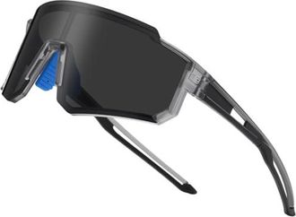 Duco Lunettes de soleil de sport polarisées pour homme et femme Protection UV400 Baseball Cyclisme Course à pied Pêche Lunettes de soleil DC0068, Cadre gri