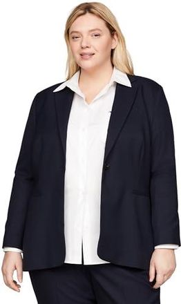 Tommy Hilfiger Blazer Femme Regular Élégant, Bleu (Desert Sky), 40