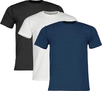 Fruit Of The Loom Heavy Cotton Tee Shirt 3er-Pack Herren, 1x Black + 1x White + 1x Navy, 3XL