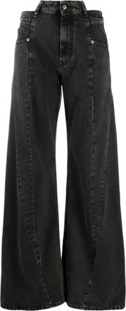 Maison Margiela Femme, Jeans, Noir, Taille: 40 FR Panel Construction Jeans