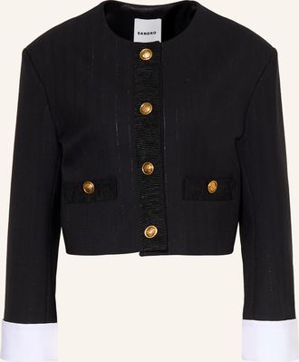 Sandro Sandro Blazer Mit Glitzergarn schwarz