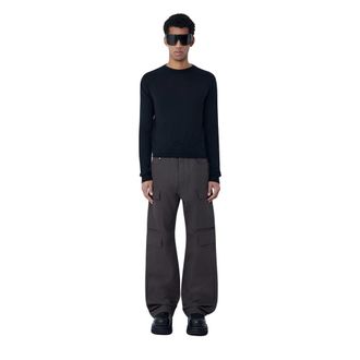 Rick Owens Fein gestrickter Wollpullover - - Knitwear - Herren - Schwarzk - L