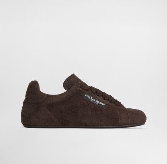 Dolce & Gabbana Schuhe Portofino Soft Aus Spaltleder - Mann Sneakers Braun 41