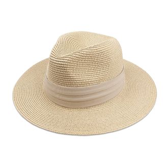Dreshow Damen Panama Hut Breiter Krempe Stroh Sommer Fedora Strohhut Panama Aufrollen Hut Strand Rollbar UV Sonnenhut UPF 50 +