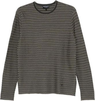 Emporio Armani Homme, Pulls, Gris, Taille: 2XL Crew Neck Wool Blend Sweater