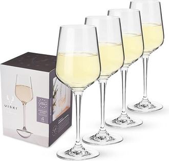 Viski Kristall-Chardonnay-Gläser - Europäisch gefertigte Weißweingläser-Set mit 113-170 ml Stiel-Chardonnay-Weinglas für Hochzeit oder Jahrestag und besonde