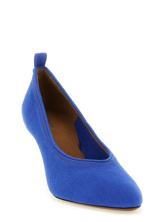 Versace Womens Tina Pump Blue Cotton
