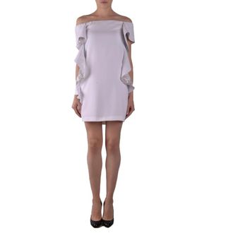Pinko Ger&uuml;schtes Off-Shoulder Mini Kleid - - Dresses - Damen - Wei&szlig; - M