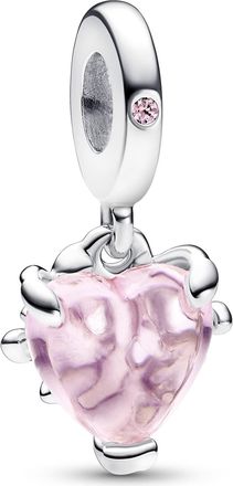 Pandora Pandora Moments Anhänger Stammbaum, Sterlingsilber, mit elegant märchenrosa Cubic Zirkonia und rosarot-schattiertem rosa Kristall