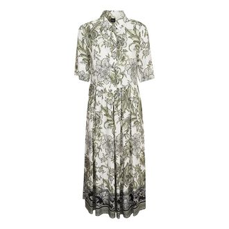Fay Abito in twill fantasia - - Dresses - Damen - Gr&uuml;n - XS