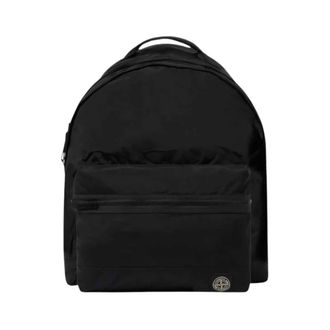 Stone Island Logo Patch Rucksack - - Bags - Herren - Schwarzk - ONE SIZE