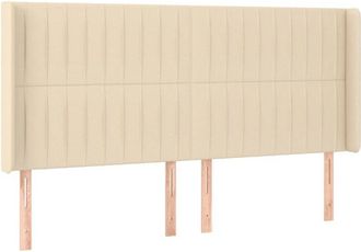 vidaXL Kopfteil mit Ohren Creme 163x16x118/128 cm Stoff Vidaxl