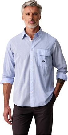A|X Armani Exchange Chemises d&eacute;contract&eacute;es - Homme - Chemises - Bleu - Taille: L