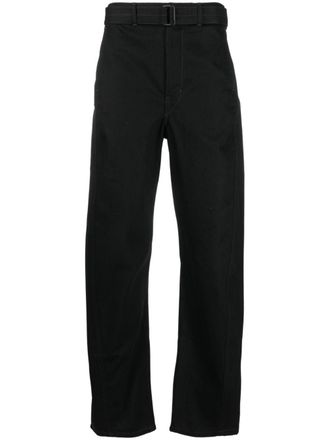 Christophe Lemaire pantalon droit &agrave; taille ceintur&eacute;e - Noir