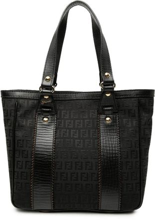 Fendi Shopper - Zucchino Canvas Tote - Gr. unisize - in Schwarz - für Damen