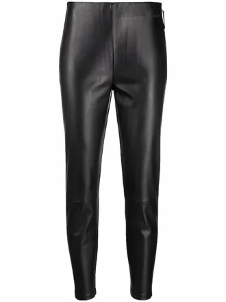 Calvin Klein legging crop en cuir artificiel - Noir