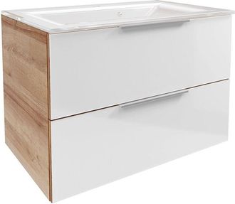 Fackelmann B.brillant Waschplatz Badm&ouml;belset 80cm - Ast Eiche