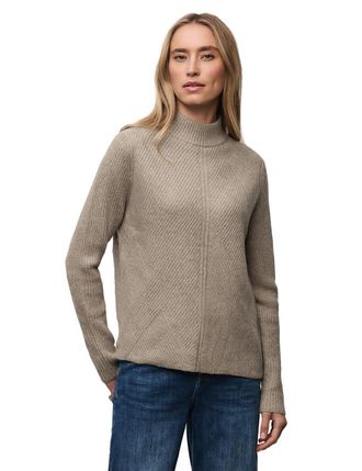 Street One Softer Strukturpullover Mocha Glow Mel. 38