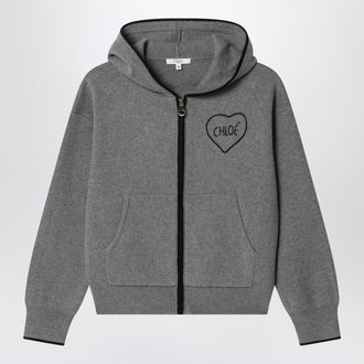 Chlo&eacute; Grauer melierter Hoodie
