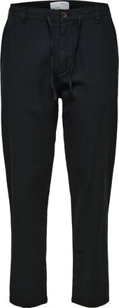 Selected Selected Homme Herren Slh172-slimtape Brody Linen Pant Noos Chinohose, Schwarz, XL EU