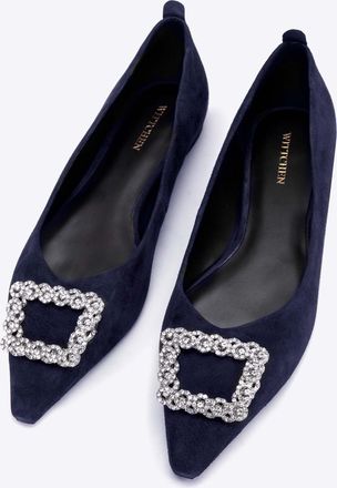 Wittchen Damen-Ballerinas aus Wildleder mit Schnalle