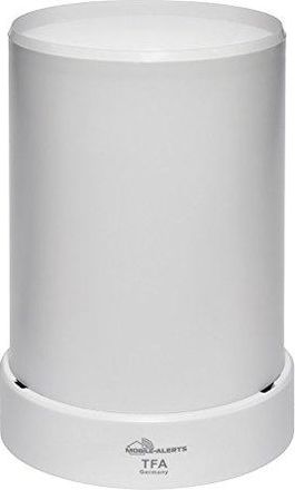 TFA Dostmann Weatherhub Funk-Regenmesser, 30.3306.02, Überwachung über das Smartphone, Weiß, L 132 x B 132 x H 183 mm