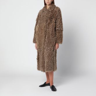 Arma Olivbeiger Cristina Mantel aus Shearling