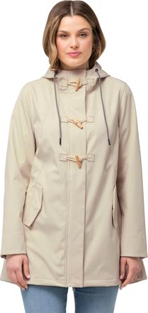 Ulla Popken Damen gro&szlig;e Gr&ouml;&szlig;en &Uuml;bergr&ouml;&szlig;en Plus Size HYPRAR Softshelljacke, wasserabweisend, Knebelkn&ouml;pfe vanille 46+ 829102150-46+