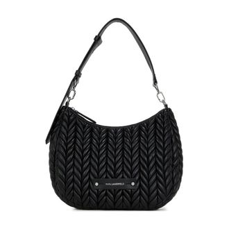 Karl Lagerfeld Femme, Sacs, Noir, Taille: ONE Size Weave Hobo