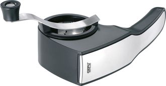 GEFU ge89133 Pecorino Salzmühle Käse mit 3 Trommeln Edelstahl schwarz 27 x 13,2 x 11,8 cm