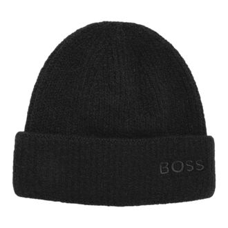HUGO BOSS unisex, Accessoires, Noir, Taille: ONE Size Chapeau en Laine avec Logo Noir