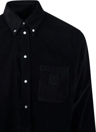 Fendi Cotton Button-Down Shirt - Black
