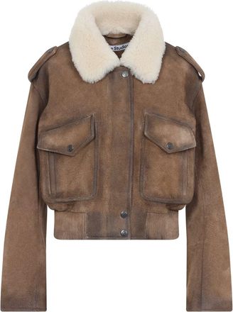 Acne Studios Leather Bomber Jacket