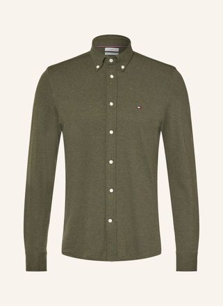 Tommy Hilfiger Piqu&eacute;-Hemd Slim Ft gruen