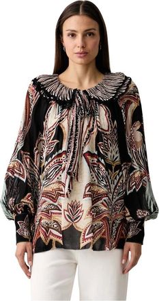 Farm Rio Farm Rio - Blouse &agrave; volants Tapestry Dream - Femme - Blouses et Chemises - Multicolore - Taille: 36 FR