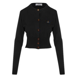 Vivienne Westwood Cropped Cardi Sweater - - Knitwear - Damen - Schwarzk - XS