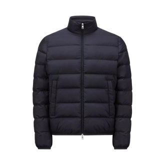 Moncler Kurze Daunenjacke in Marineblau - - Jackets - Herren - Blau - 3XL