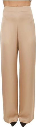 Blugirl Femme, Pantalons, Beige, Taille: 42 FR Pantalon droit en satin
