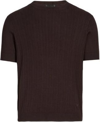 Emporio Armani T-shirt col rond en coton et cachemire