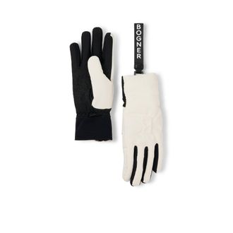 Bogner Handschuhe Cozy f&uuml;r Damen - Off-White/Schwarz - 7,5