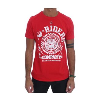 Frankie Morello Stilvolles Rotes Riders Motiv T-Shirt - - Tops - Herren - Rot - S
