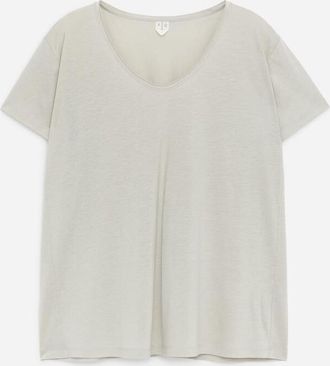 Arket T-Shirt Mit U-Ausschnitt -Beige