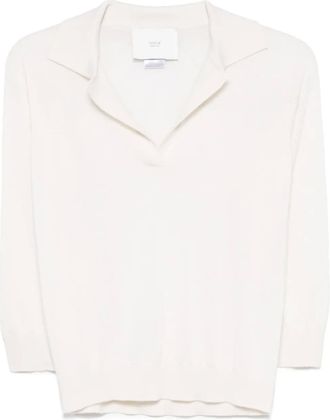 VANIS&Eacute; t-shirt en maille fine &agrave; design nervur&eacute; - Tons neutres