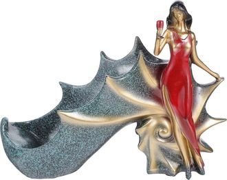 SOLUSTRE Weinflaschenregal Aus Harz Dekoratives Flaschenregal Für Mädchen Weinaufbewahrungshalter Flaschenregal Aus Kunstharz Für Hause Bars Und Restaurants