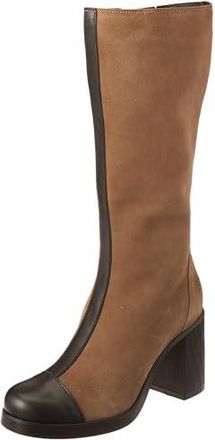 FLY London Femme Susi022fly Botte au-Dessus du Genou, Black Taupe, 36 EU