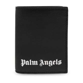 Palm Angels Leder-Kartenetui mit Logo - - Accessories - Herren - Schwarzk - ONE SIZE