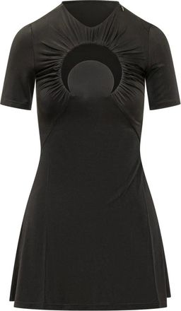 Marine Serre Femme, Robes, Noir, Taille: 36 FR Moon Gathered Mini Dress